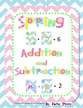 K Common Core Math Addition & Subtraction w/ Spring Playing Cards