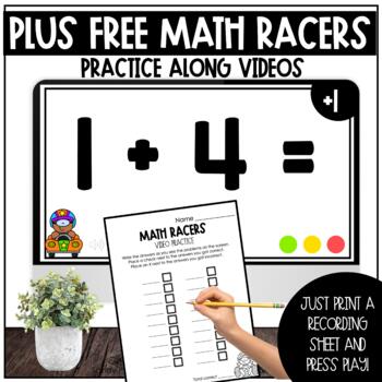 Math Racers for Littles | Addition Math Fact Fluency Practice | TPT