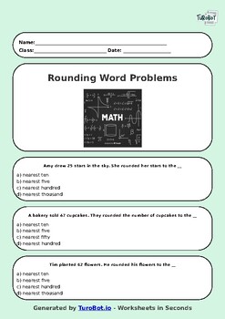 Math - Rounding Word Problems - Year 3 - Rounding Numbers in Word Problems