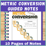 Metric Conversions Anchor Chart Measurement Cheat Sheet Guided Notes ...