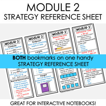 Grade 2 Math Addition and Subtraction of Length Units Strategy Bookmarks