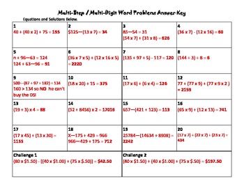 Multi-Step / Multi-Digit Word Problem Task Cards by Dale Cryan | TPT
