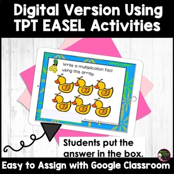 Spring Multiplication Array Task Cards | Print & Digital | TPT