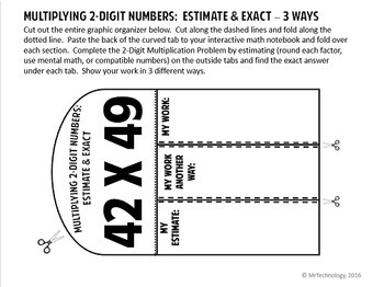Multiplying 2-Digit Numbers Interactive Math Notebook Activities