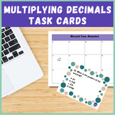 Multiplying Decimals Task Cards for Test Prep 5th Grade Math SOL 5.CE.3