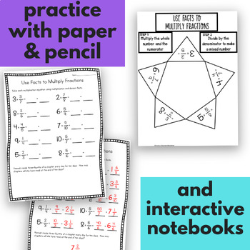 Multiplying Fractions by Whole Numbers Game, Anchor Chart, Practice ...