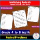 Multiplying Radicals (Square Roots & Cubic Roots) Worksheet Math Problems