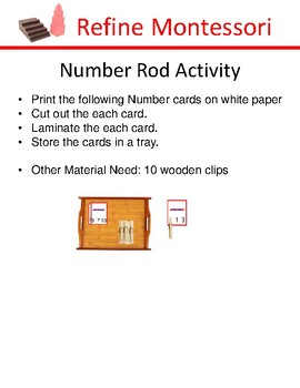 Number Rods Activity by Refine Montessori | TPT