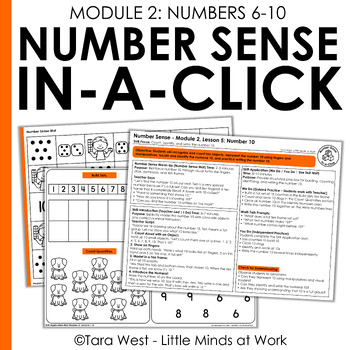 Number Sense In-a-Click Math Lessons Module 2: Numbers 6-10 Subitizing ...