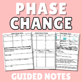 Phase Change Guided Notes & Key - Editable | Lecture, Class, Study Notes