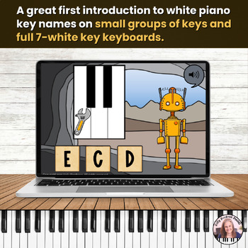 Piano Keys BOOM™ Cards - White Keys Digital Activity - Piano Beginners ...
