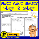 Place Value Number Riddles | Math Riddles | 1-Digit & 2-Digit | TPT