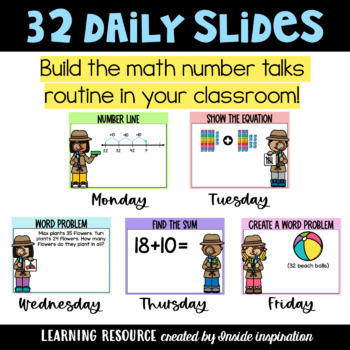 Second Grade Math Number Talks Daily Routine Unit 3 Add Within 100