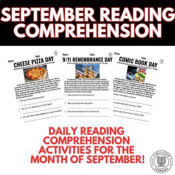 September Daily Reading Comprehension - SpEd Functional Academics ...