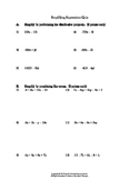 Simplify Expression Quiz by Family 2 Family Learning Resources | TPT