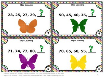Skip Counting Task Cards TpT Digital Activities Printables 2nd Grade ...