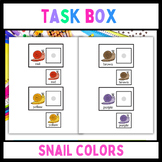 Snail Color Matching Task Cards | Visual Discrimination Preschool & Autism