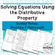 Solving Equations Using the Distributive Property-Notes, Practice ...