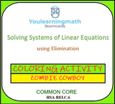 Solving Systems of Linear Equations using Elimination - COLORING ACTIVITY
