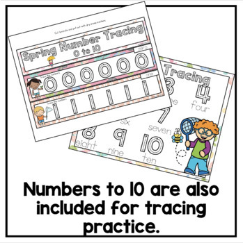Spring Line Tracing Practice | Letter and Number Tracing | TPT