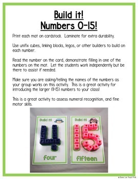 Spring Math Activities for Preschool & PreK - Spring Numbers Math Centers