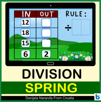 Spring Math Input Output Table Division Boom ™ Cards | TPT