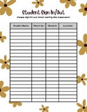 Student Sign-In/Sign-Out Sheet by Spritzing Up the Classroom | TPT