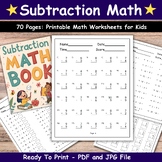 Subtraction Math sheets, Back To School Subtraction Math Fact Fluency ...