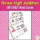 Three Digit Addition Task Cards With and Without Regrouping : QR Code Math