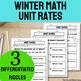 Unit Rates Activity Worksheets Winter Holiday Math by The Mix and Match ...