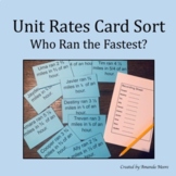 Unit Rates Card Sort Activity | Word Problems | Fastest Runner by ...