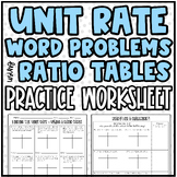 Unit Rate Practice Problems Teaching Resources | TPT