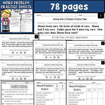 Word Problem Bundle: Math Assessments, Math Practice, Math Journal