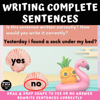 Writing Complete Sentences (Sentence Structure) Digital Googles Slides ...
